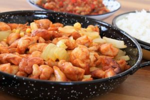 Chicken Breast with Corn, Quick and Easy Recipe for Children.